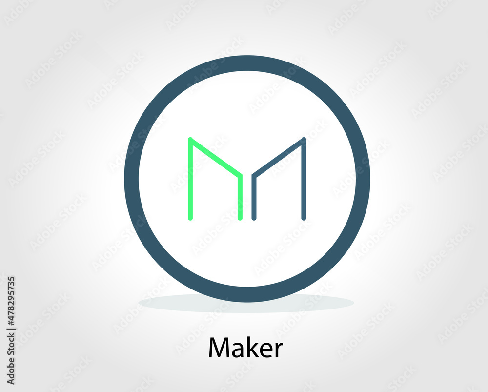Maker coin logo cryptocurrency vector illustration Stock Vector | Adobe ...