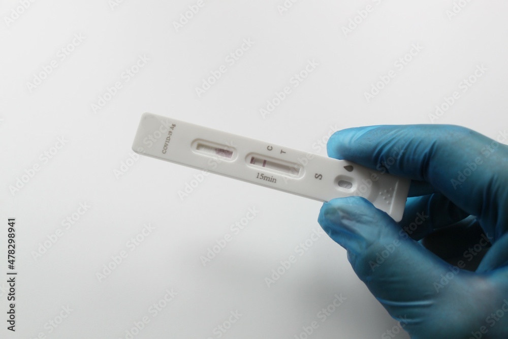 Schnelltest Covid-19 Corona Omikron Stock Photo | Adobe Stock