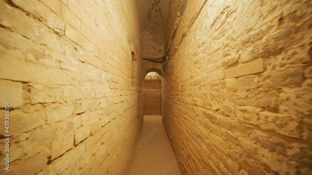 Old underground basement or a closet in an old building. An old ...