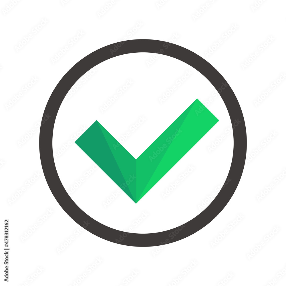 Modern checkmark icon in green. Vector. Stock Vector | Adobe Stock