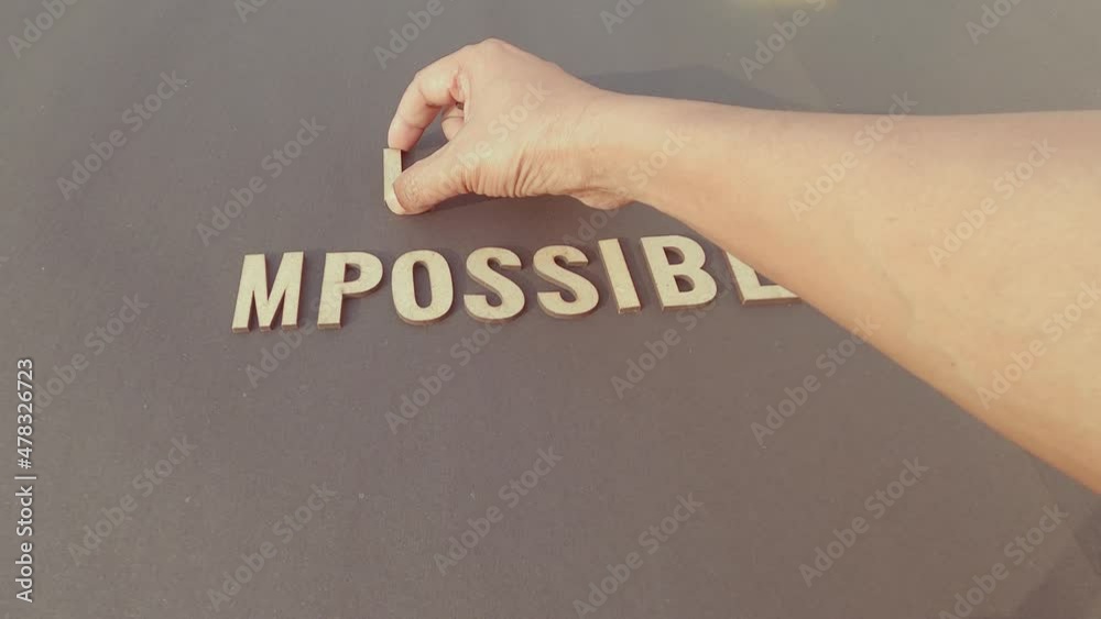 Nothing is impossible, the word itself says I am possible. Man hand ...