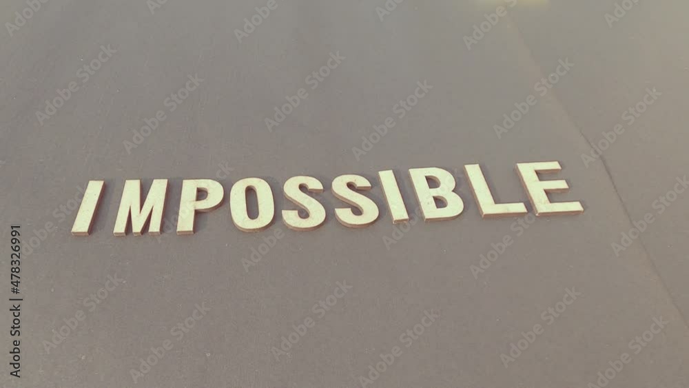 Nothing is impossible, the word itself says I am possible. Man hand ...