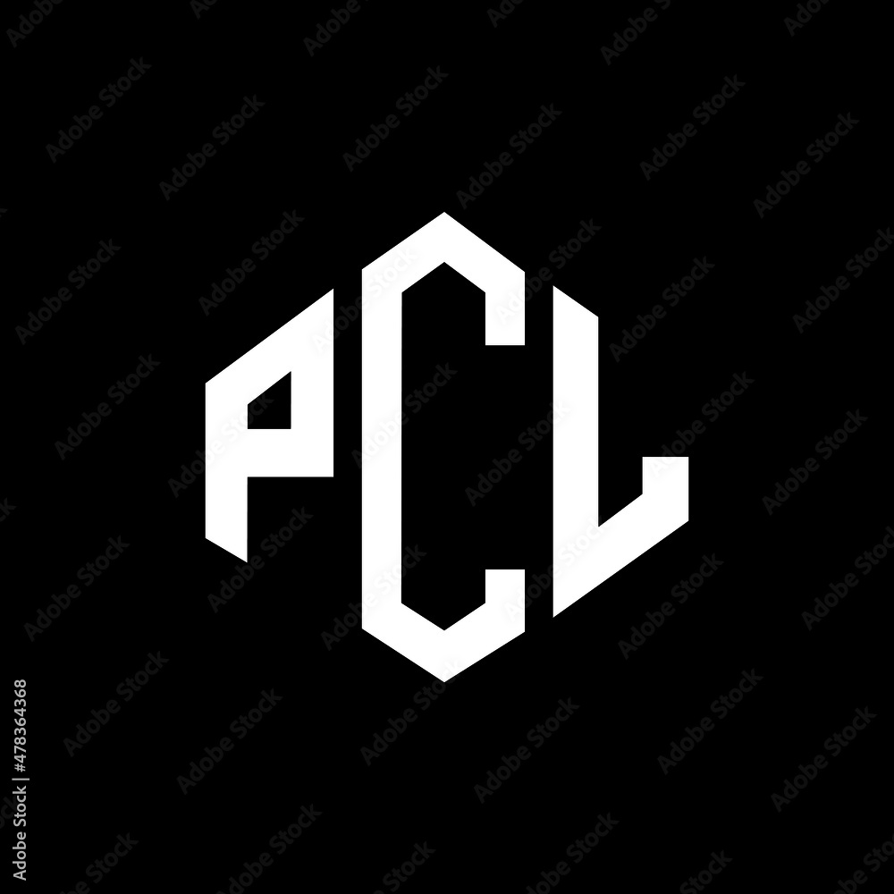 PCL letter logo design with polygon shape. PCL polygon and cube shape ...