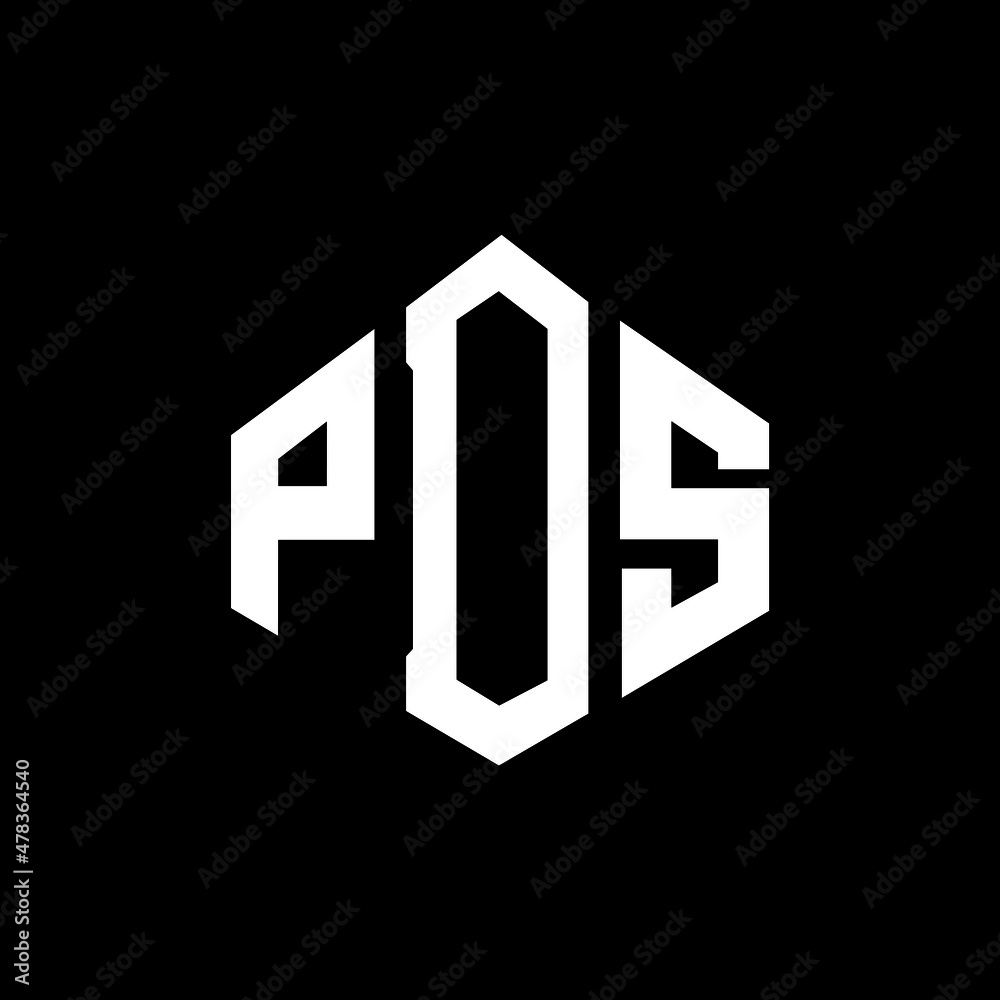 PDS letter logo design with polygon shape. PDS polygon and cube shape ...