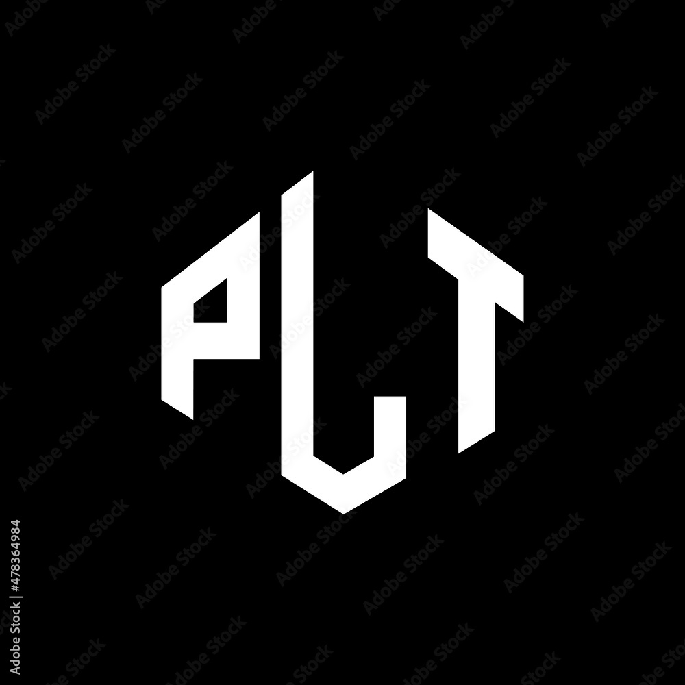 PLT letter logo design with polygon shape. PLT polygon and cube shape ...