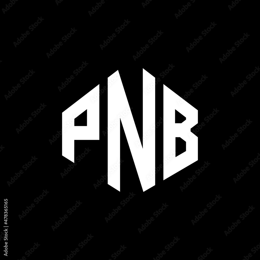 PNB letter logo design with polygon shape. PNB polygon and cube shape ...