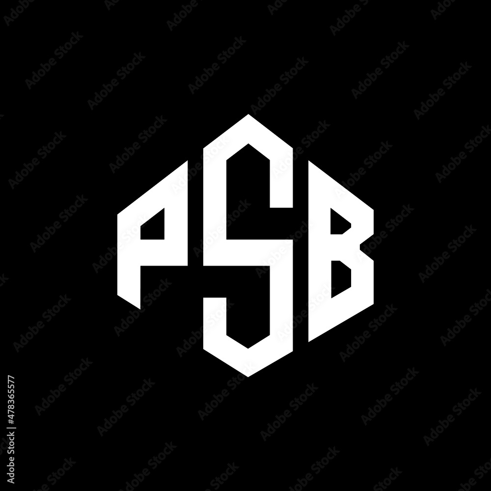 PSB letter logo design with polygon shape. PSB polygon and cube shape ...