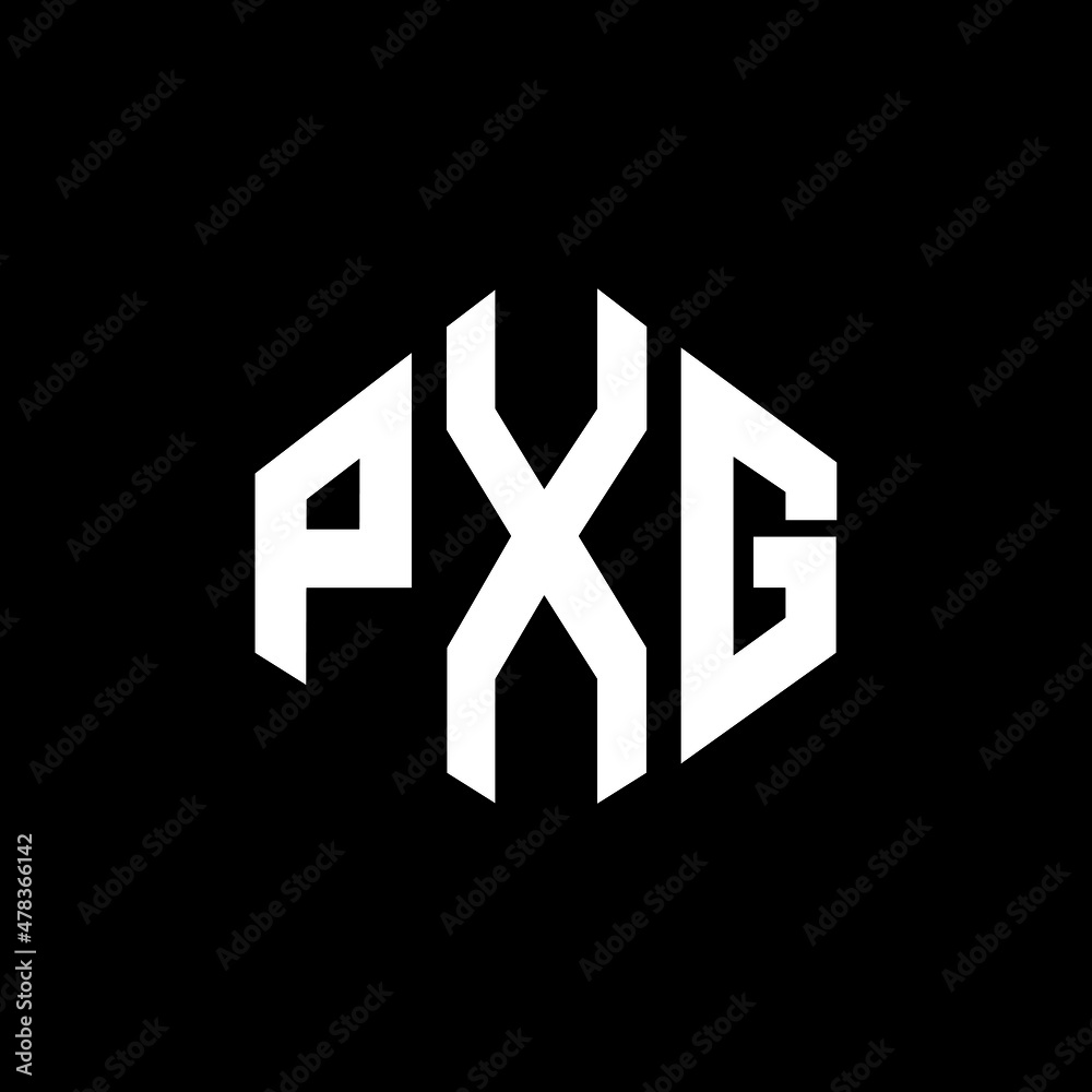 PXG letter logo design with polygon shape. PXG polygon and cube shape ...
