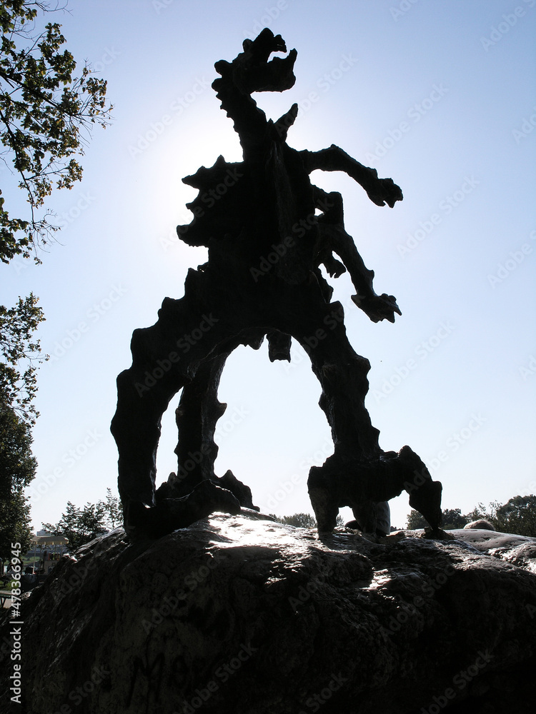 A dragon of Wawel castle (Smok Wawelski), Krakow, Poland - symbol of ...