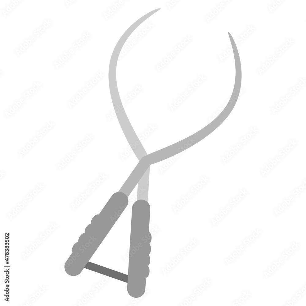 obstetrical forceps flat clipart vector illustration Stock Vector ...