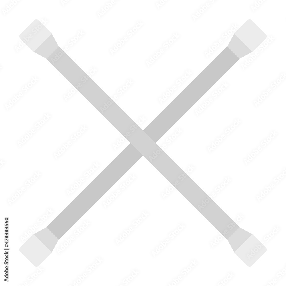 car cross wrench flat clipart vector illustration Stock Vector | Adobe ...