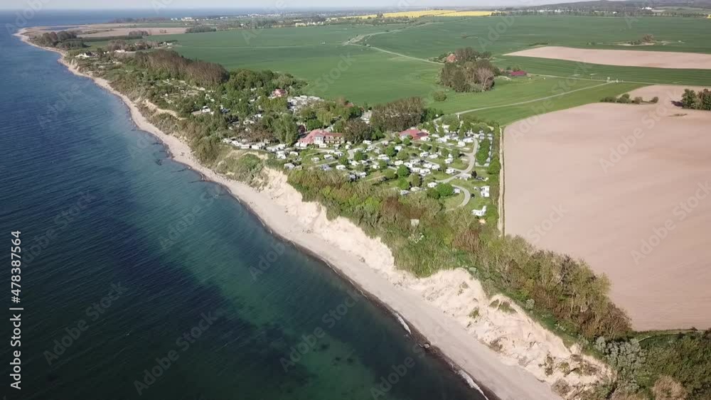 Ostseebad rerik wird überflogen und luftbilder vom strand und vom ...