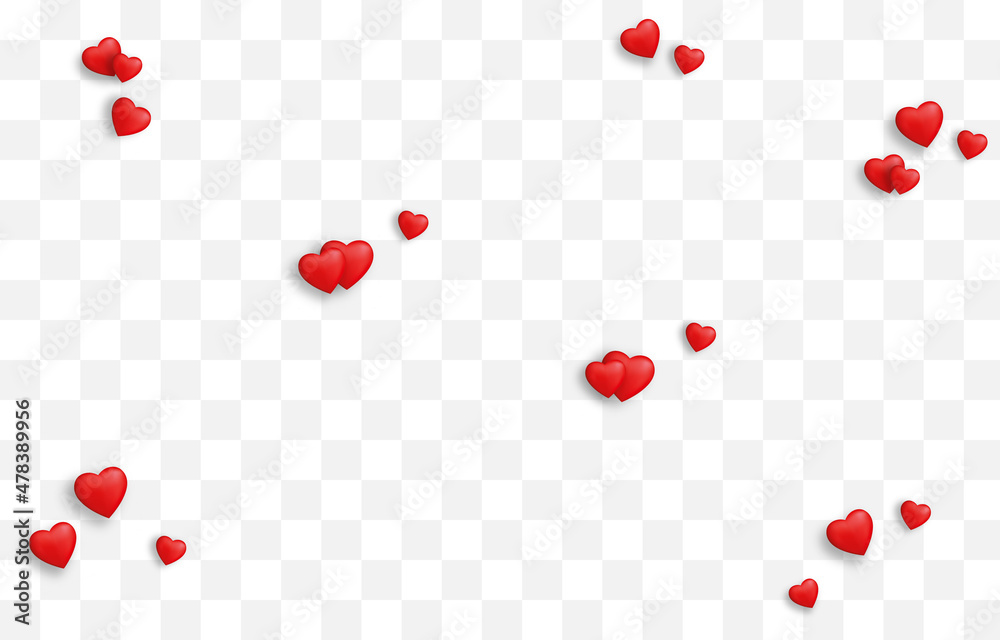 Vector realistic heart on isolated transparent background. Heart for ...