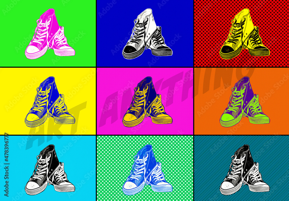 Retro Pop Art Effect Stock Template | Adobe Stock