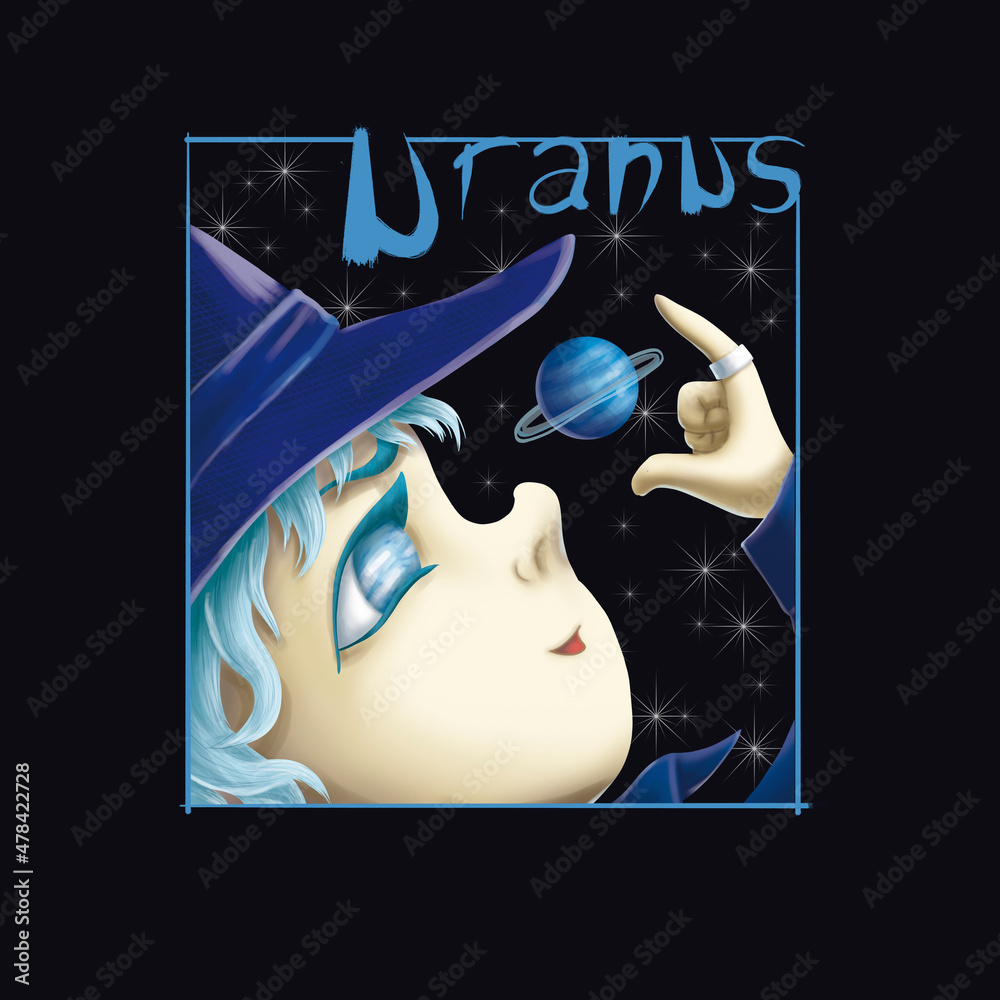 The planet Uranus. Humanizing the planet if it was a cute space ...