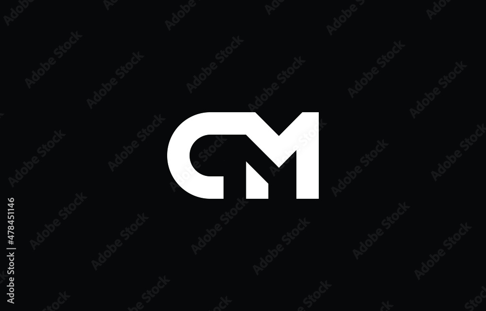 Initial based clean and minimal letter. CM logo creative and monogram ...