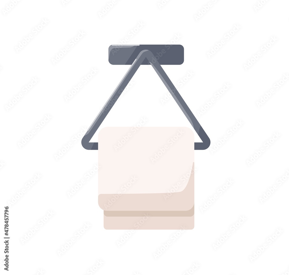 Vecteur Stock Toilet paper roll holder of triangle shape. Sanitary ...