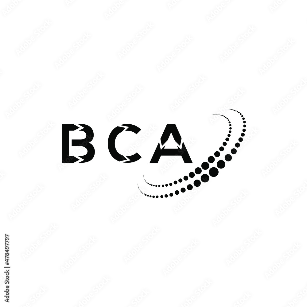 BCA letter logo design on White background.BCA creative initials letter ...