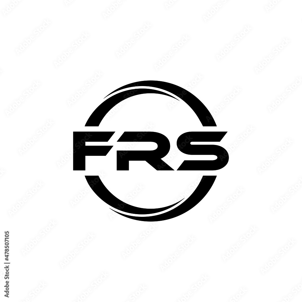 Vecteur Stock FRS letter logo design with white background in ...