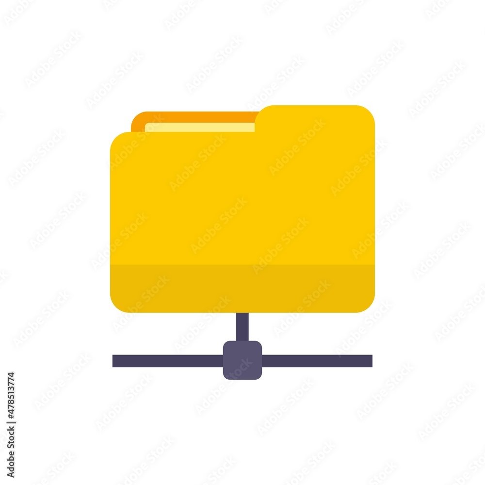 Network folder icon flat isolated vector Stock Vector | Adobe Stock