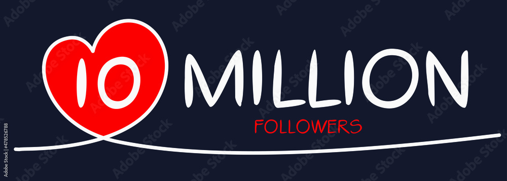 10000000 followers thank you celebration, 10 Million followers template ...