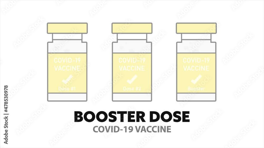 Animated video for COVID-19 Booster shot with message Booster Dose ...