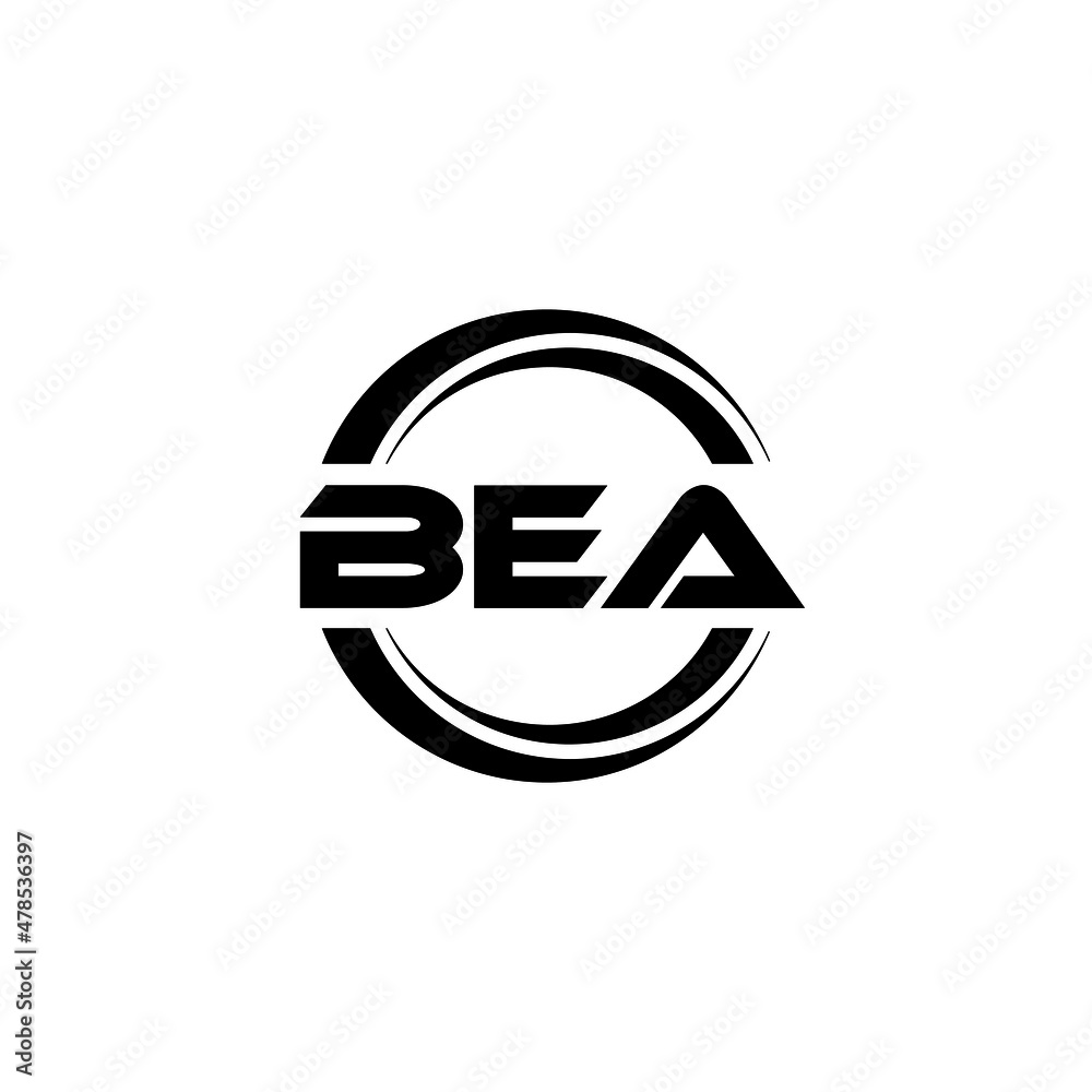 BEA letter logo design with white background in illustrator, vector ...