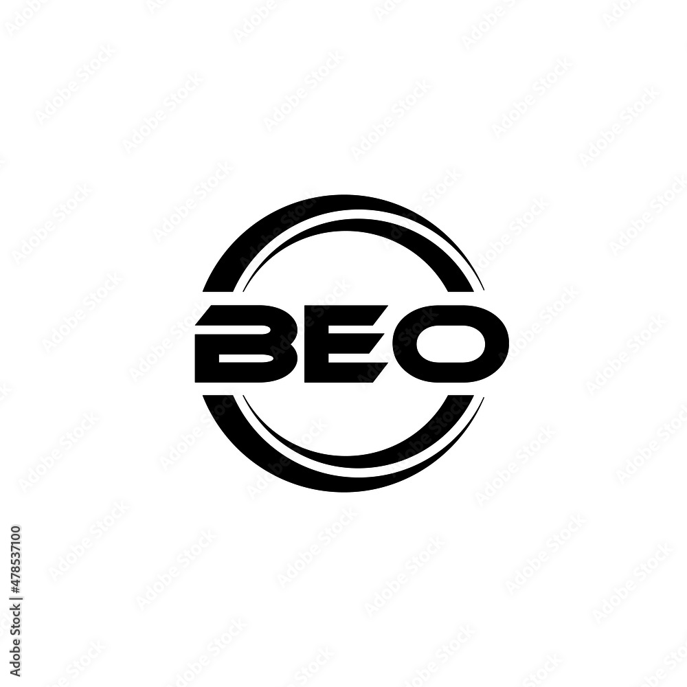 BEO letter logo design with white background in illustrator, vector ...