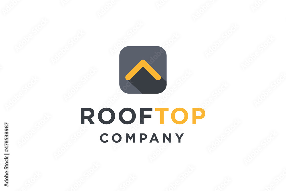 Rooftop logo design vector illustration. Stock Vector | Adobe Stock