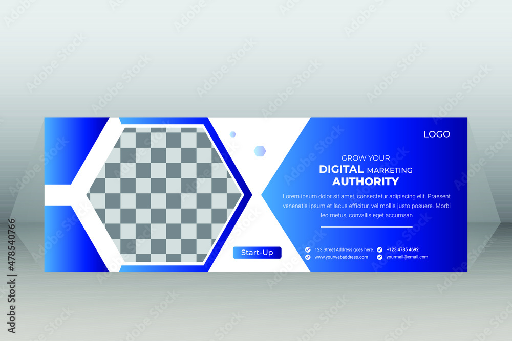 Business Facebook cover design for marketing promotion cover page with ...