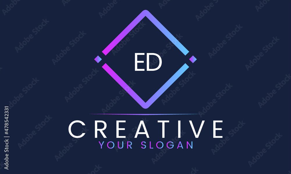 ED letter logo design, Letter DE logo design, ED logo, DE logo Stock ...