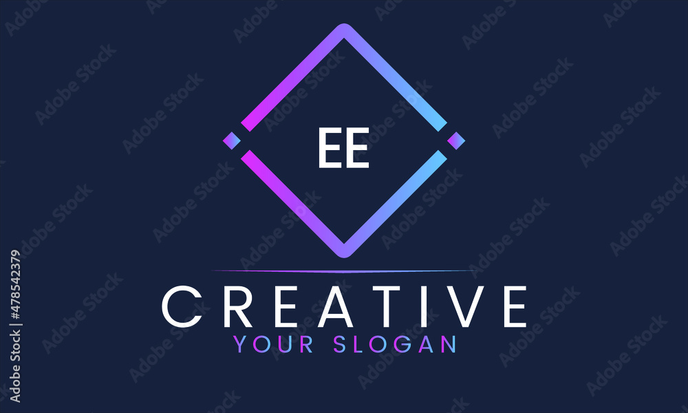 EE letter logo design, Letter EE logo design, E logo Stock Vector ...