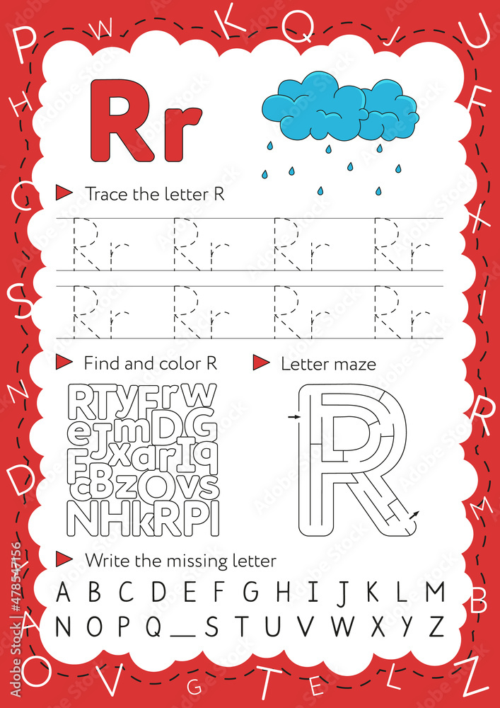Handwriting workbook for children. Worksheets for learning letters ...