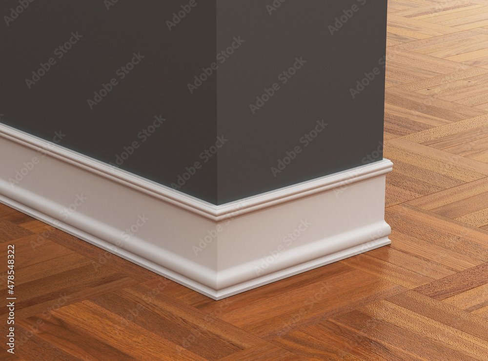 skirting board. 3d illustration. Stock Illustration | Adobe Stock