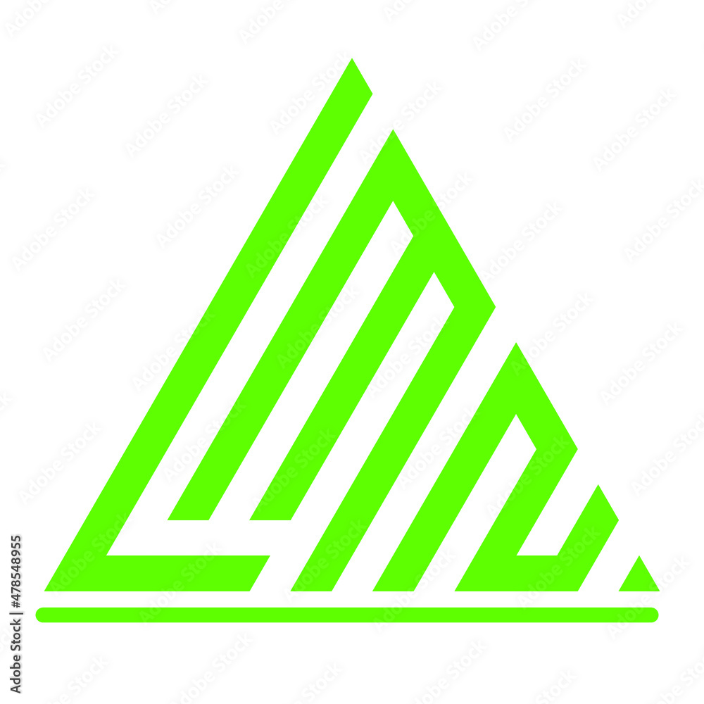 LMN Three Letters Triangle Letter mark Logos vector Stock Vector ...