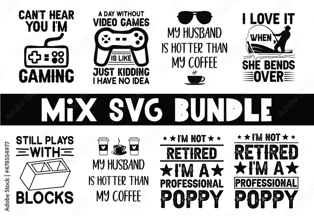 mix svg bundle vector design Stock Vector | Adobe Stock