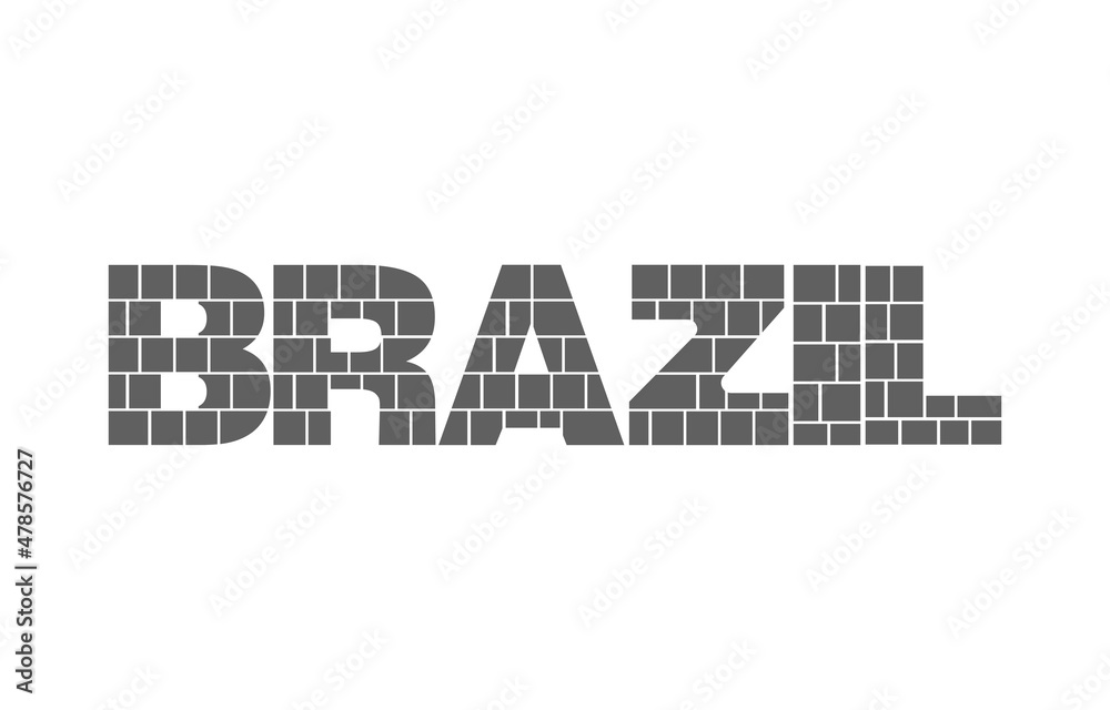 Photo collage frames template in Brazil lettering. Country vacation ...