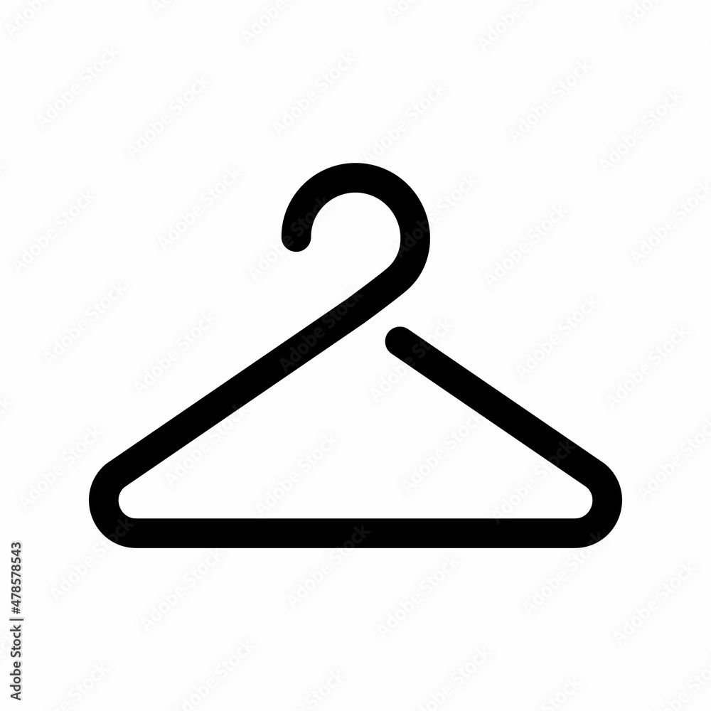 The hanger line icon. Clothes rack symbol. Cloakroom pictogram ...