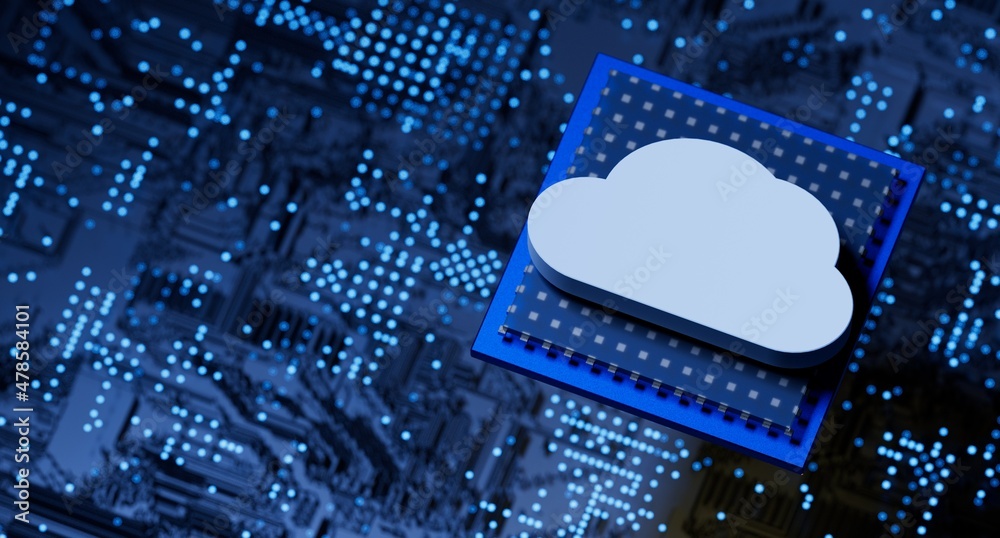 Cloud Computing Digital Information Data Center Technology. Computer ...