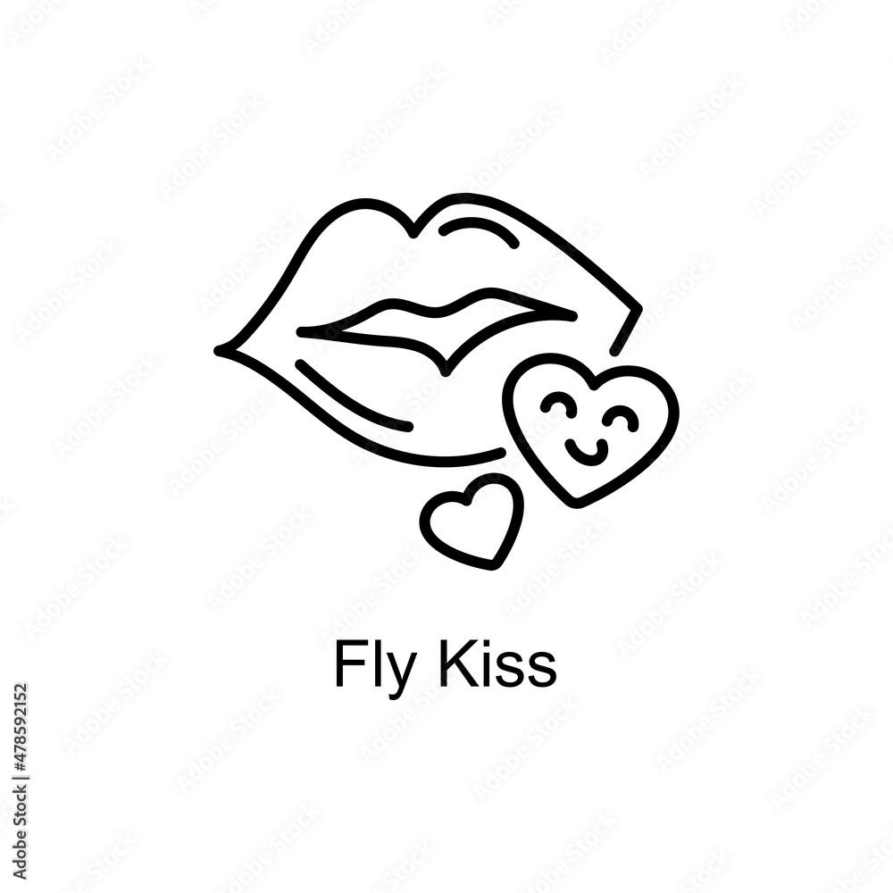 Fly Kiss Vector line icons for your digital or print projects. Stock ...