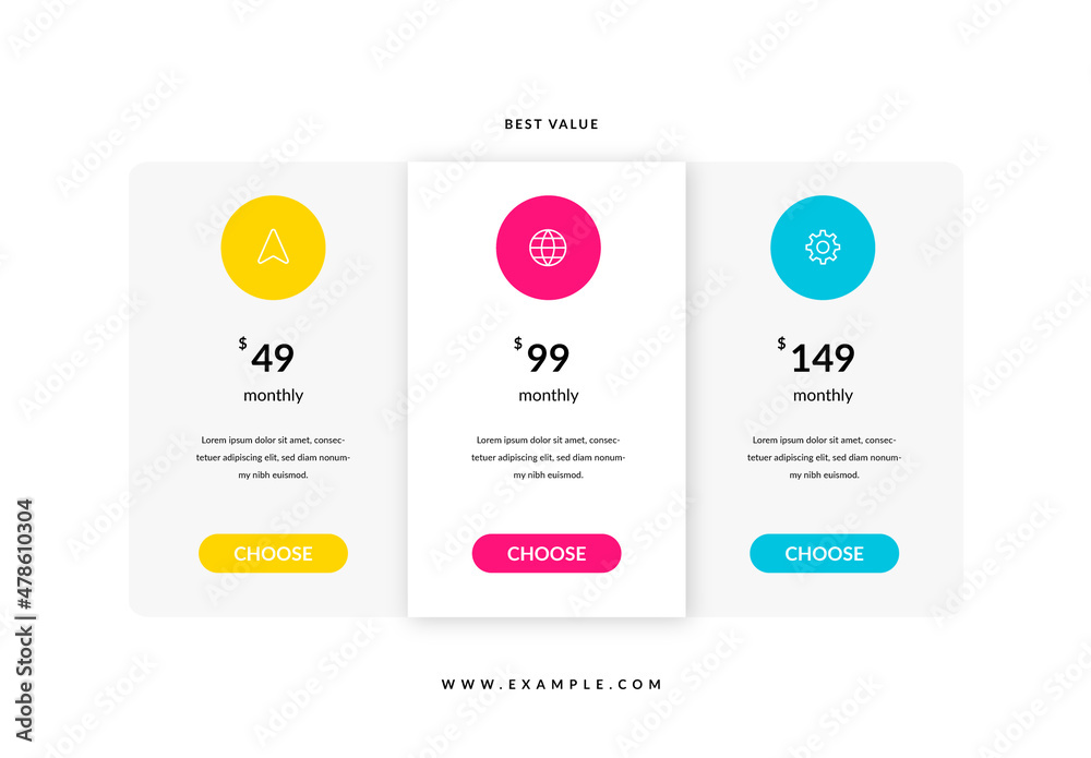 Minimalist Subscription Plan Table Stock Template | Adobe Stock Minimalist Subscription Plan Table Stock Template | Adobe Stock