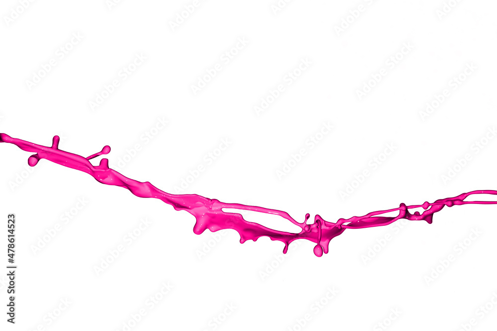 magenta paint splash isolated on white background Stock Photo | Adobe Stock