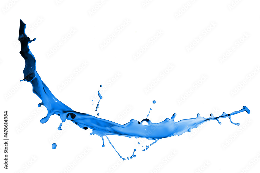 Foto de Light blue paint splash isolated on white background. do Stock ...
