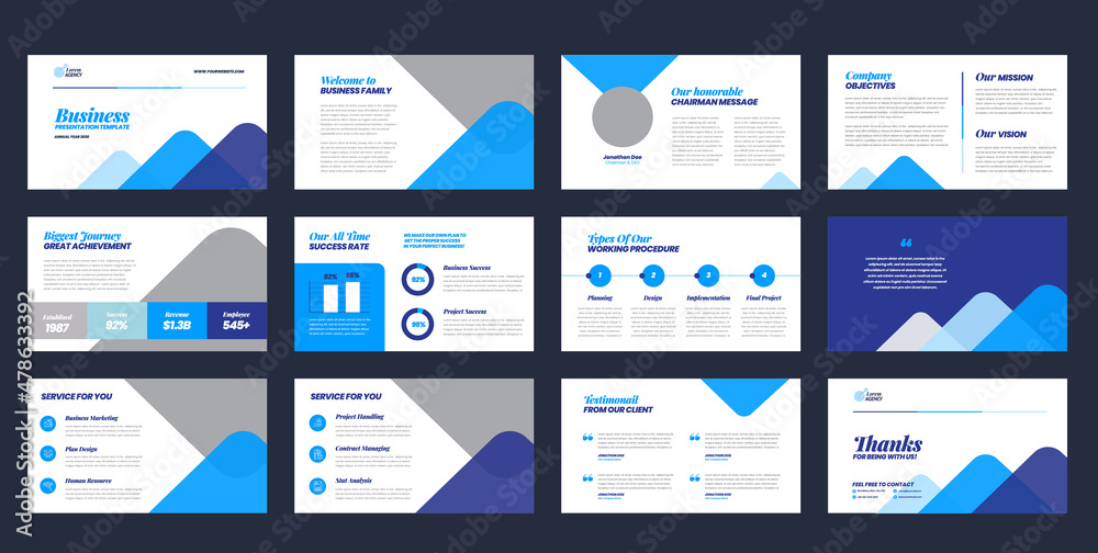 Business Presentation Brochure Guide Design or Pitch Deck Slide ...