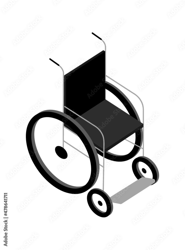 Wheelchair Isometric Three Quarter View Vector Graphic Stock Vector ...