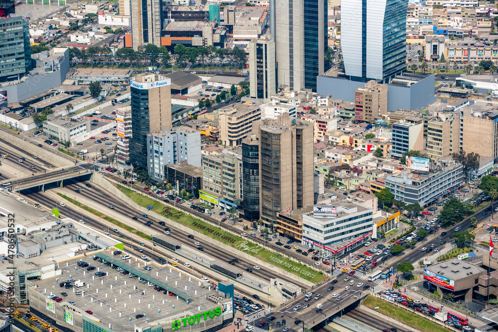 Central Downtown Commercial and Financial Districts Capital City Lima ...