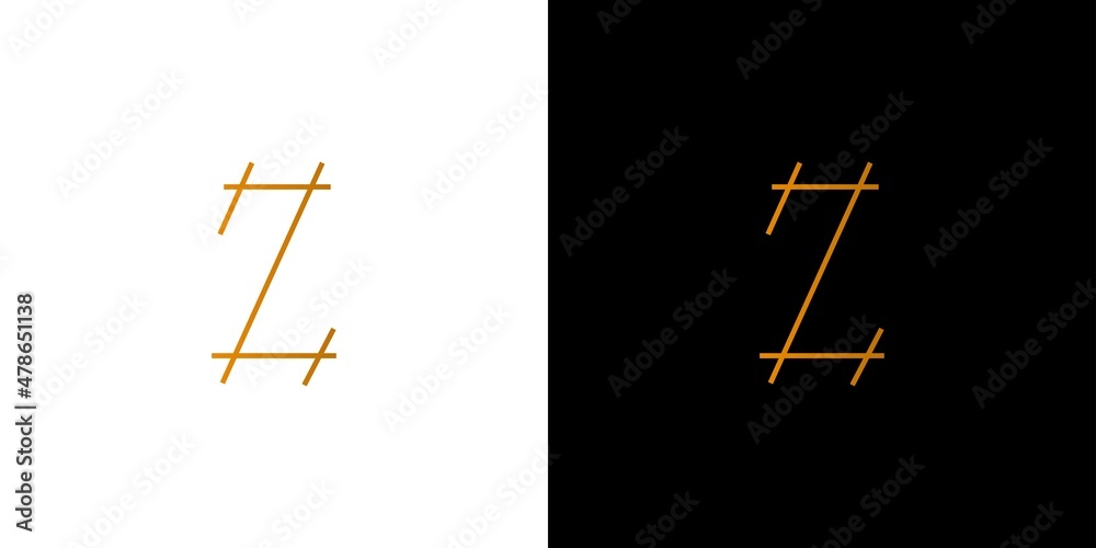 Modern and unique letter Z initials logo design 1 Stock Vector | Adobe ...