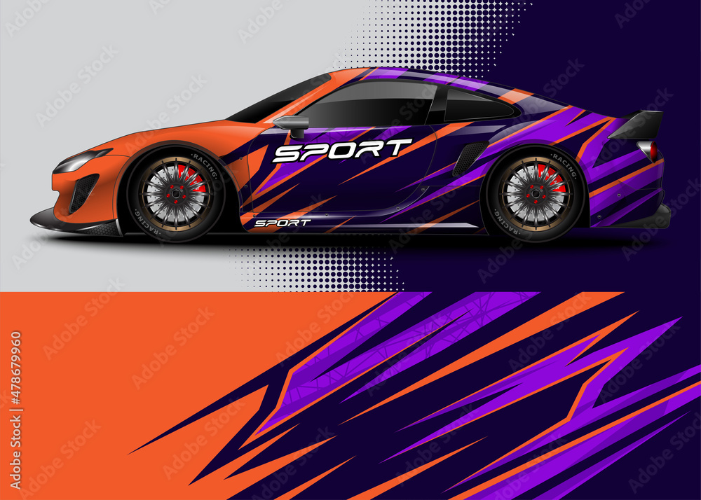 Sport car graphic livery design vector. Graphic abstract stripe racing ...