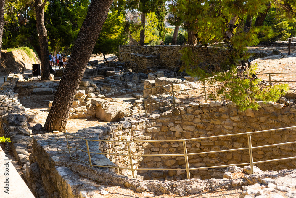 Knossos palace of the Minoan civilization and culture at Heraklion ...