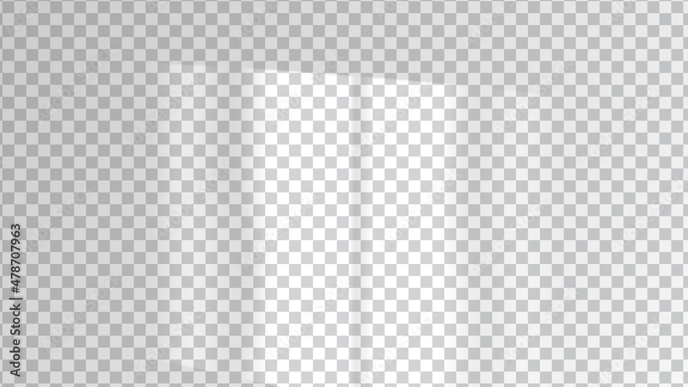 Window sunlight and shadow overlay for white wall mockups. Transparent ...